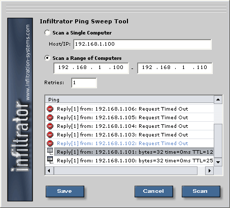 Infiltrator - Network Security Scanning Software