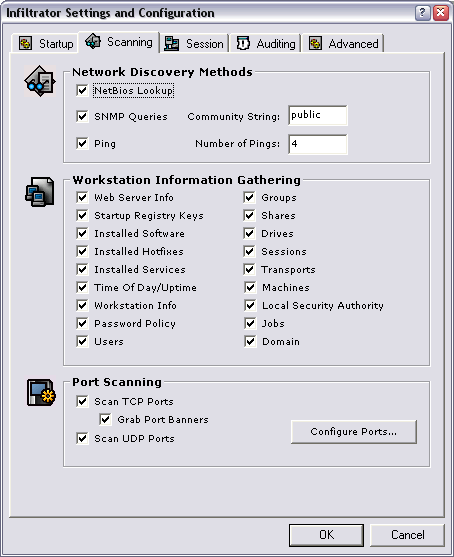 Infiltrator - Network Security Scanning Software